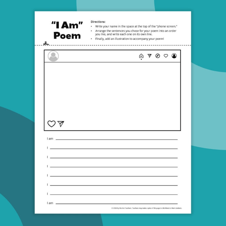 Free Printable "I Am" Poem Template Bundle