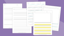 Free Lined Writing Paper for Kindergarten and Primary Students