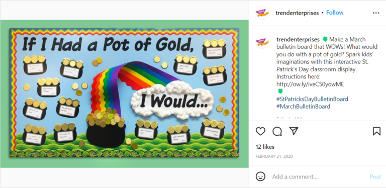 March Bulletin Board Ideas - St. Patrick's Day, Pi Day, Women's History