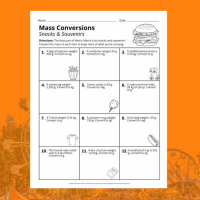 Free Printable Metric Conversion Worksheets - We Are Teachers