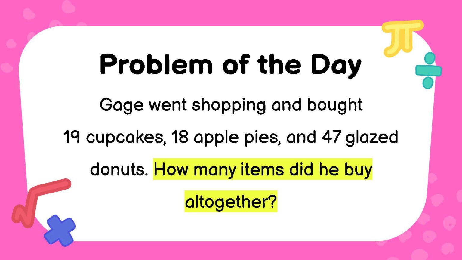50 Third Grade Math Word Problems of the Day
