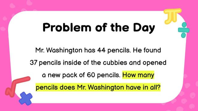 50 Third Grade Math Word Problems of the Day