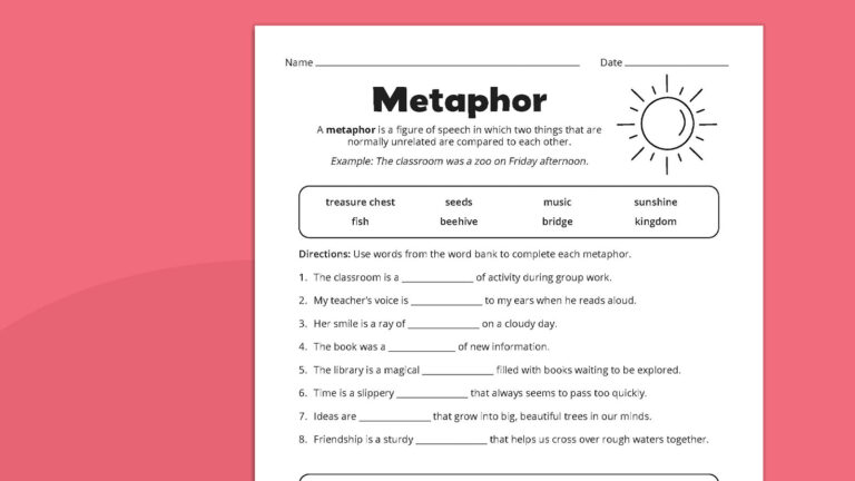 Figurative Language Worksheets