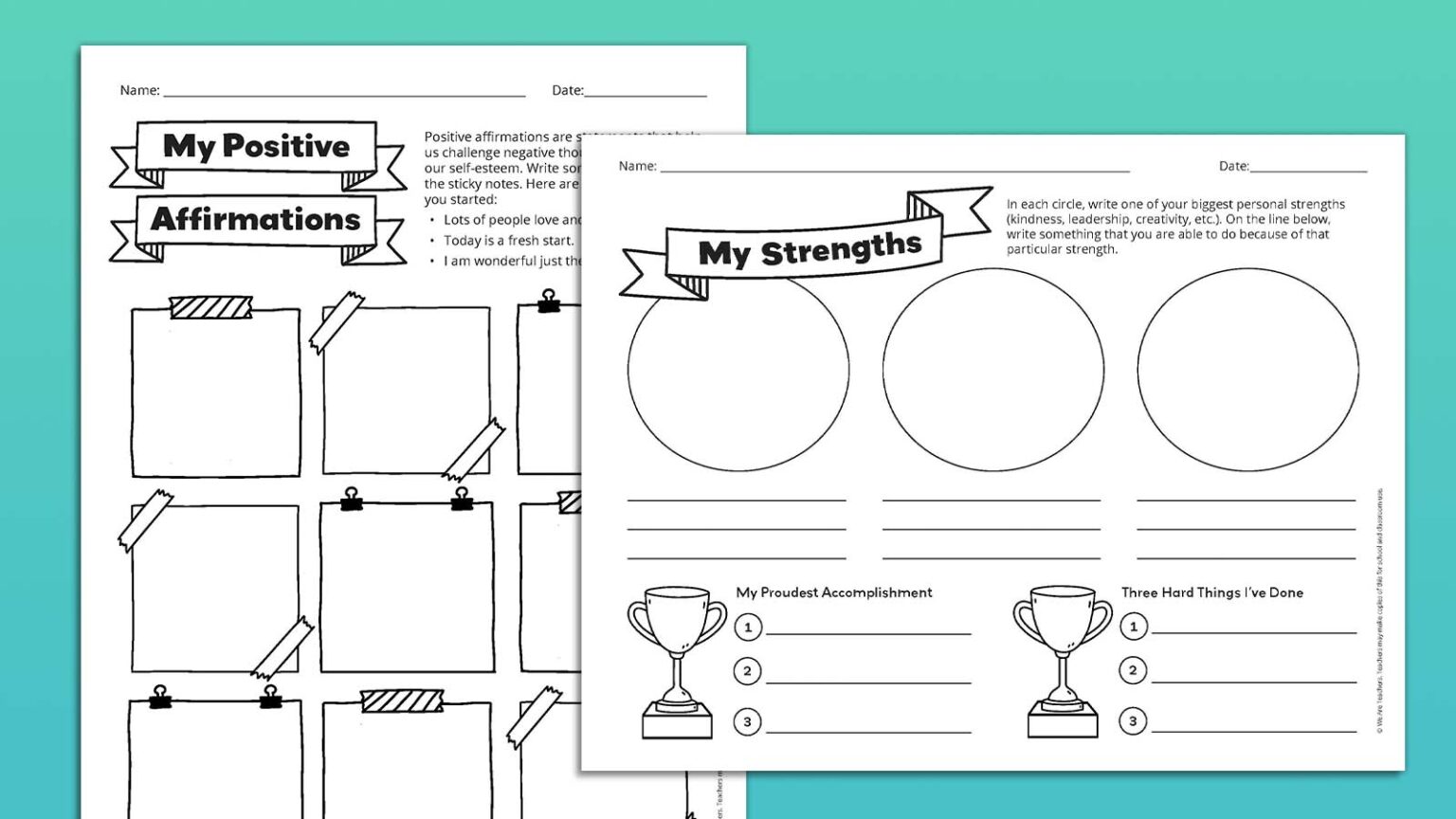 Get Our Free Bundle of Self-Esteem Worksheets
