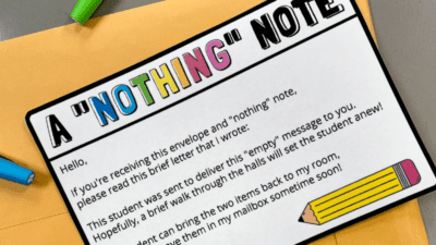 Why We're Forever Fans of the "Nothing Note" - We Are Teachers