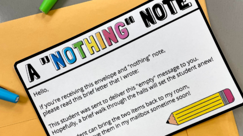 Why We're Forever Fans of the "Nothing Note" - We Are Teachers
