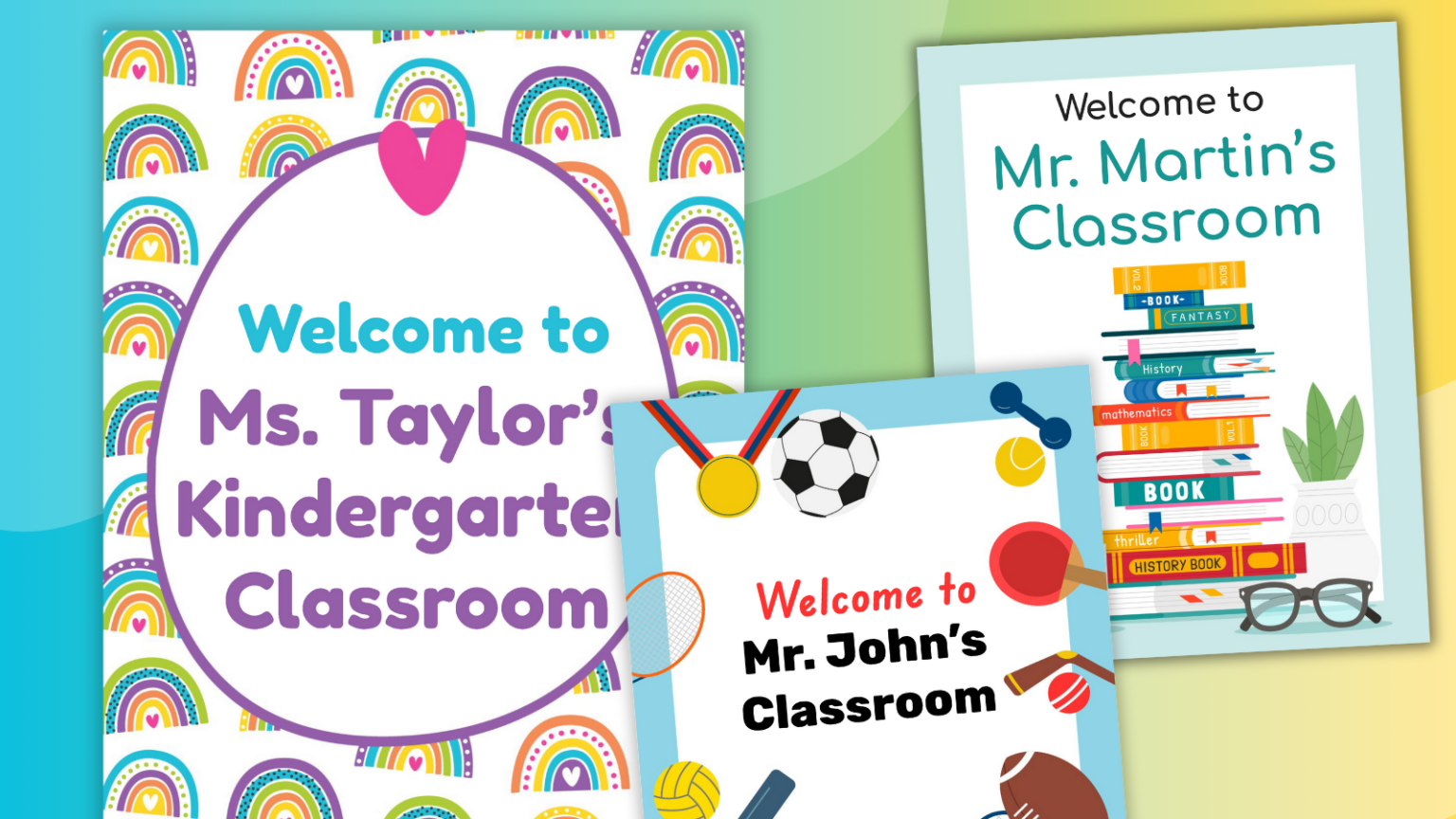 Customizable Classroom Door Signs (Free Download!)