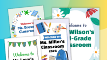 Customizable Classroom Door Signs (Free Download!)