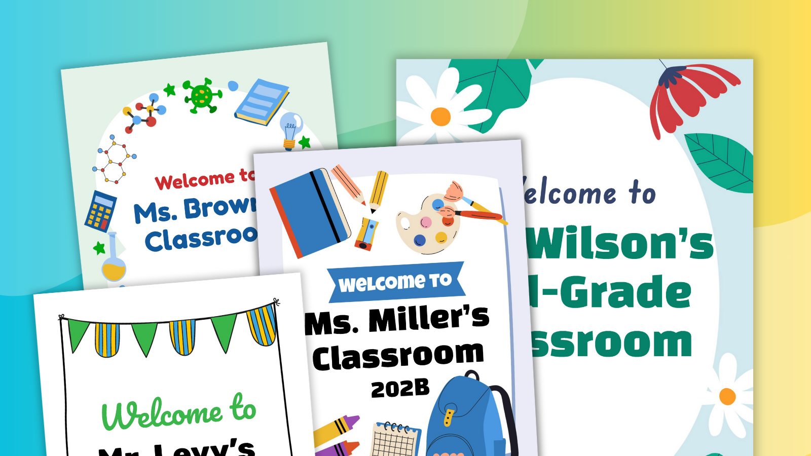 Customizable Classroom Door Signs (Free Download!)