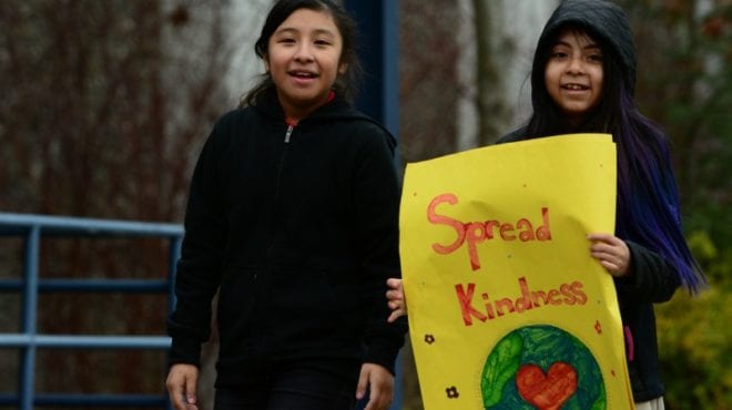 Kindergarteners Get Their Whole School Involved in a Peace March