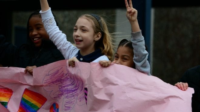 Kindergarteners Get Their Whole School Involved in a Peace March