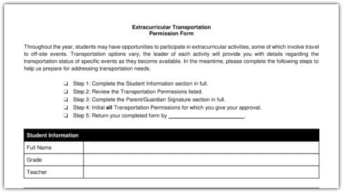 Free Printable Field Trip Permission Slip Templates (Editable!)