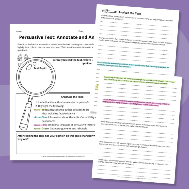 Free Persuasive Essay Worksheet Bundle (Activities & Examples!)
