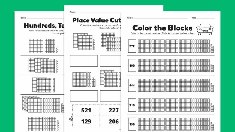 Place Value Worksheets: Get Our Free Bundle of 15