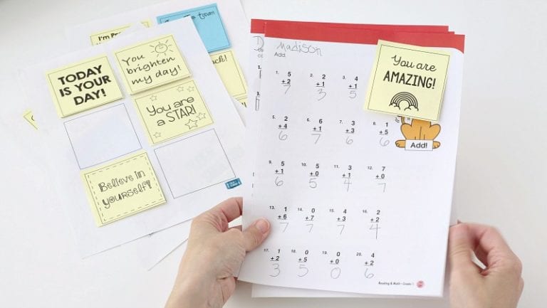 Free Templates for Positive Encouragement Post-its