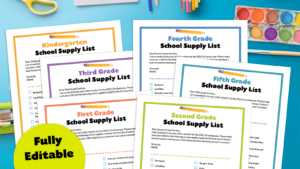 Get These Free School Supply Lists—One for Each Grade K-5