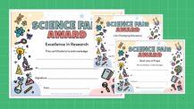 Science Fair Certificates for Kids (Free Printables) - We Are Teachers