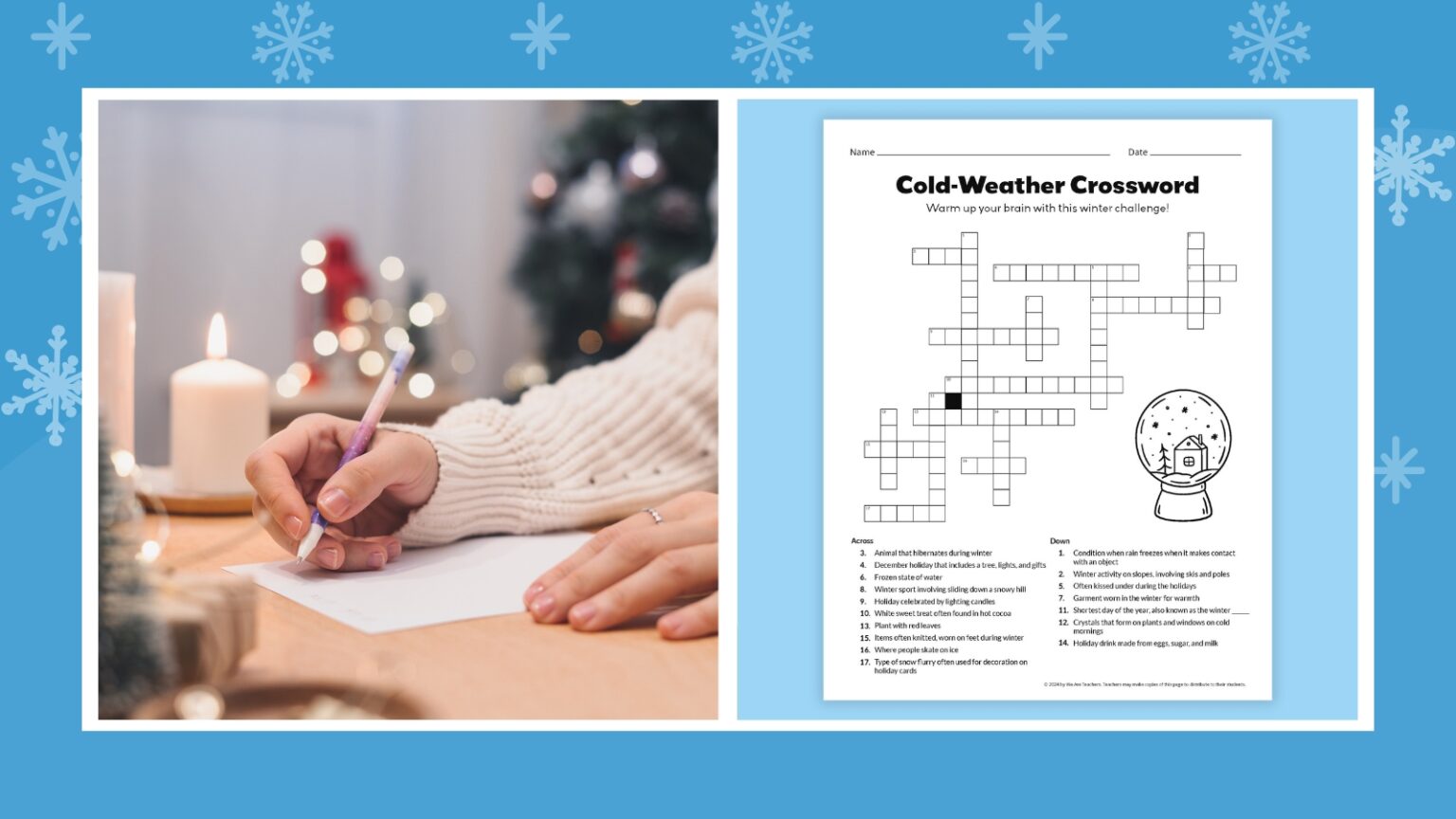 Free Winter Activities Bundle for Middle and High School - We Are Teachers