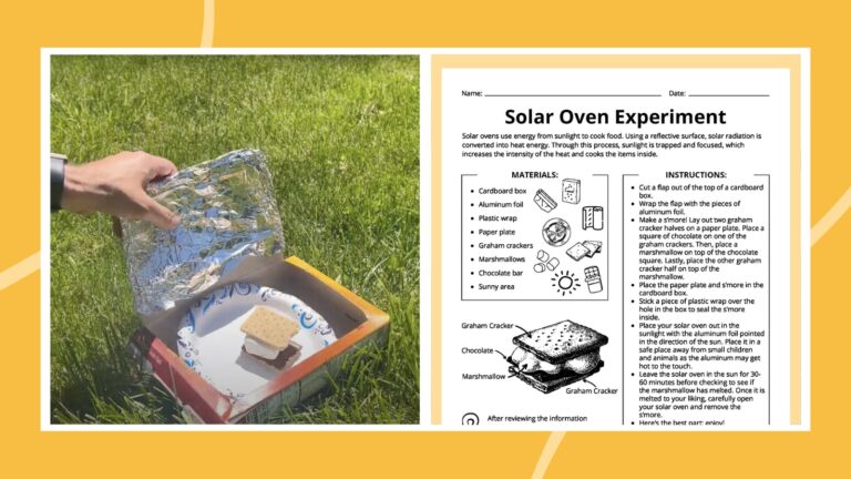 Solar Oven Science Project: How-To Plus Free Worksheet
