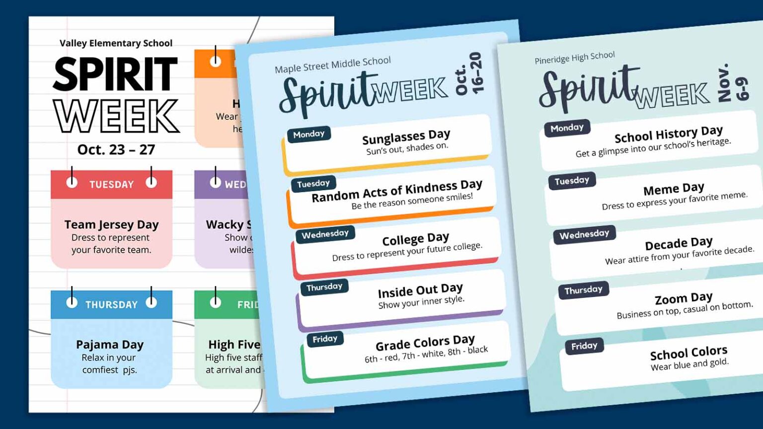 125 School Spirit Week Ideas, Activities, and Theme Days