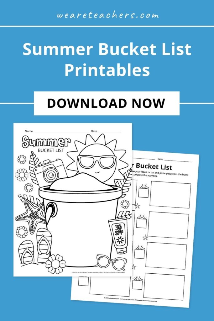 Summer Bucket List Printables