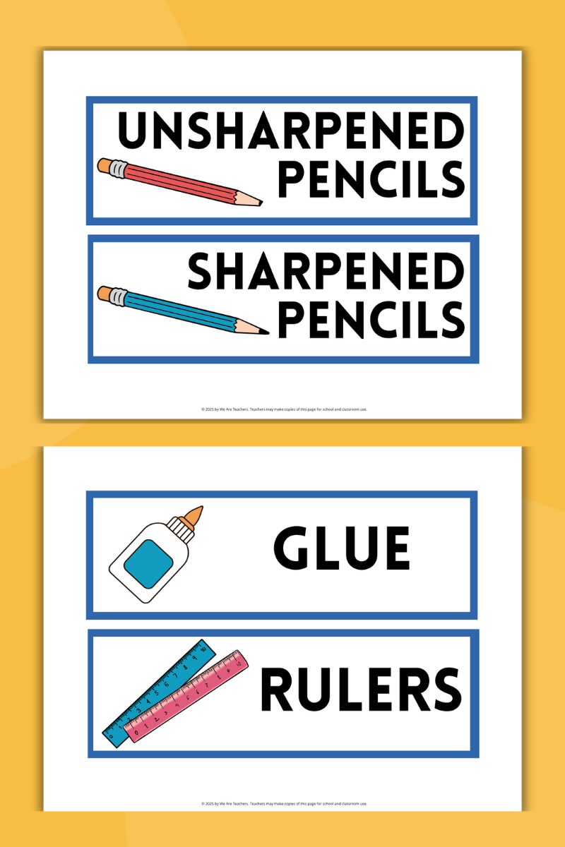 Free Printable Classroom Labels To Organize Your Classroom