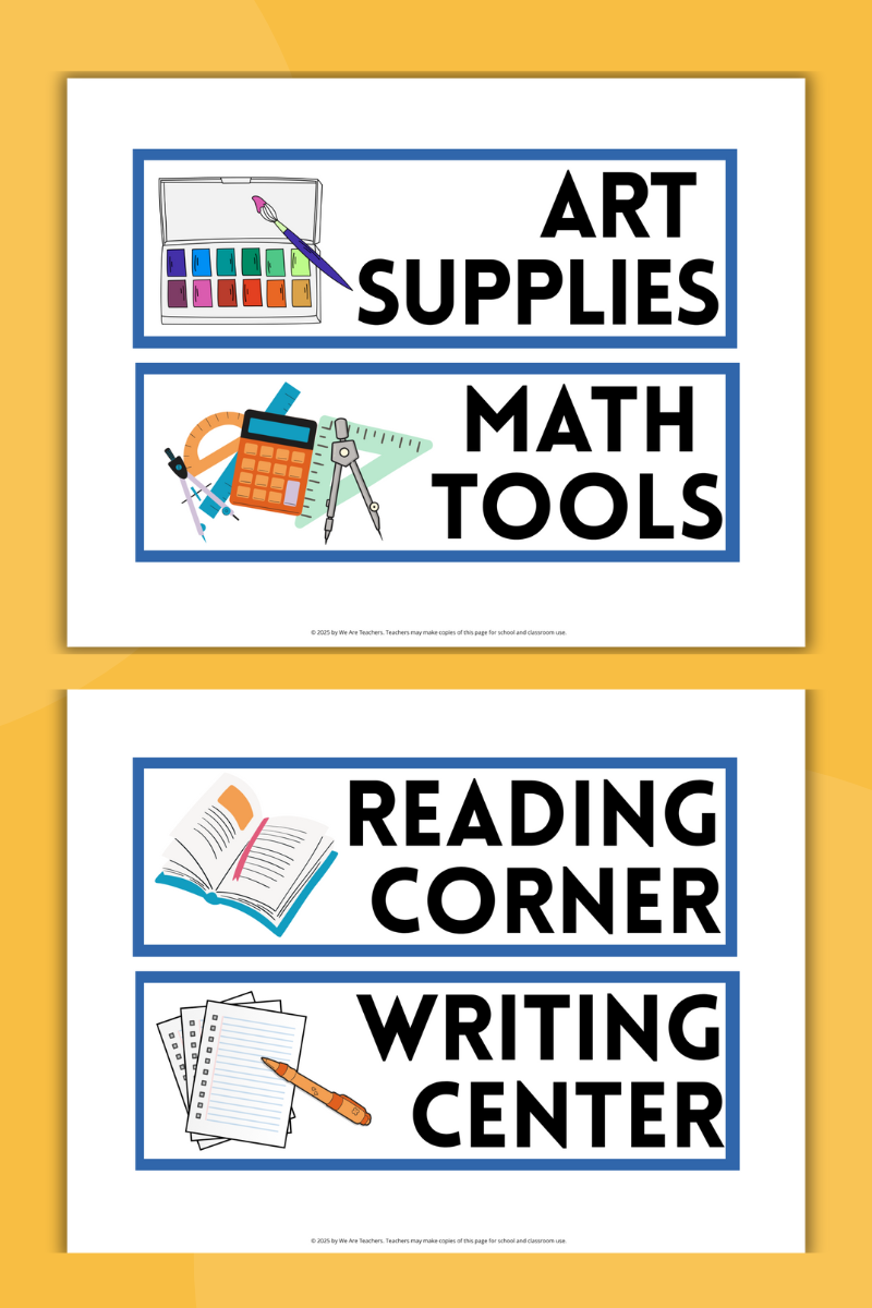 Free Printable Classroom Labels To Organize Your Classroom