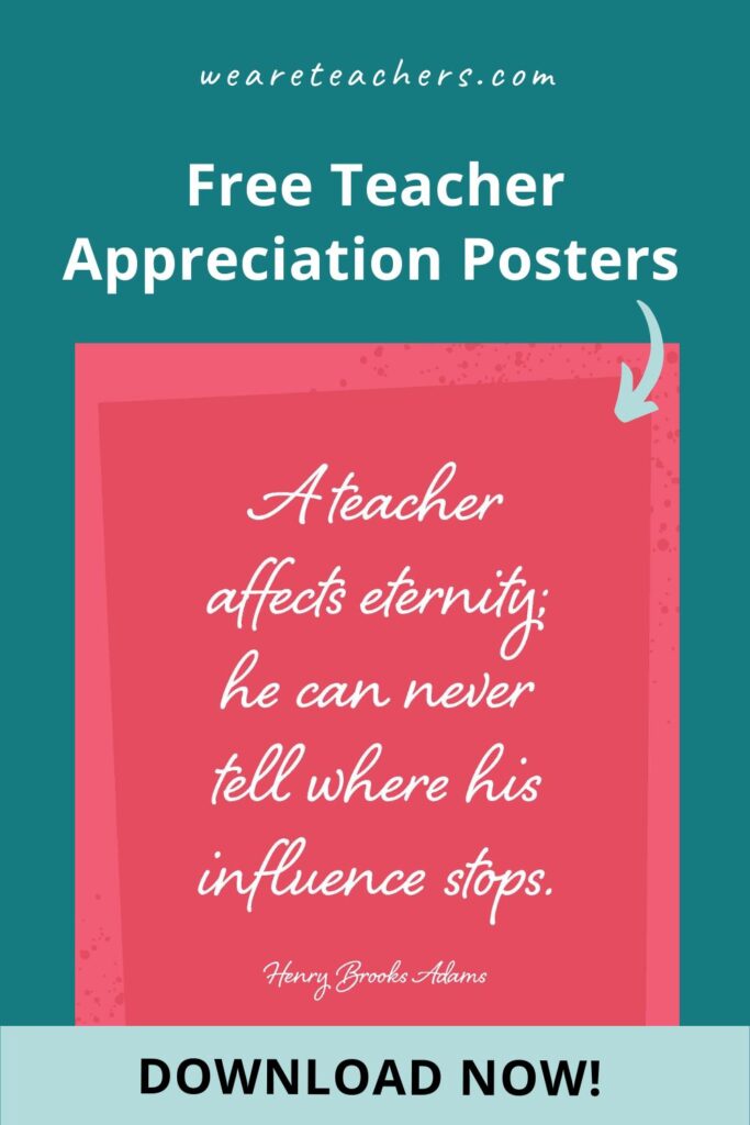 Free Teacher Appreciation Posters
