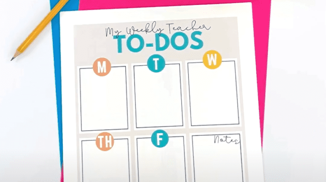 Weekly To-Do Checklists for Teachers - Free Printable - WeAreTeachers