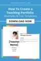 How To Create a Teaching Portfolio (Examples & Free Templates)