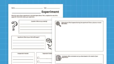 Free Printable Science Experiment Recording Worksheet - July 2025