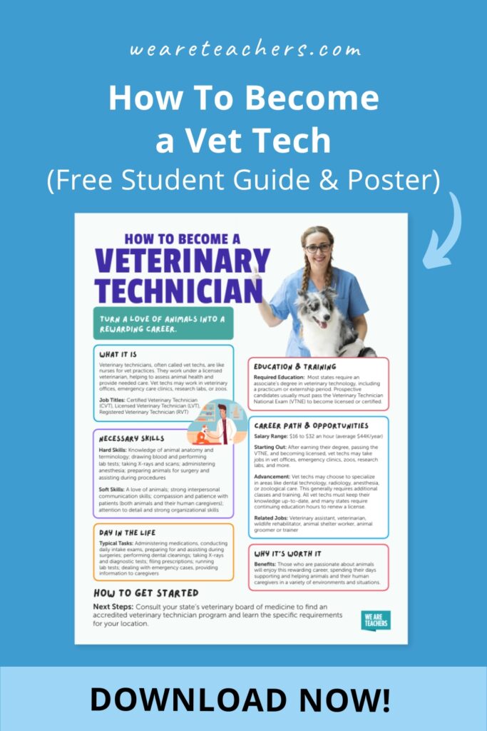 How To Become a Vet Tech (Free Student Guide and Poster)