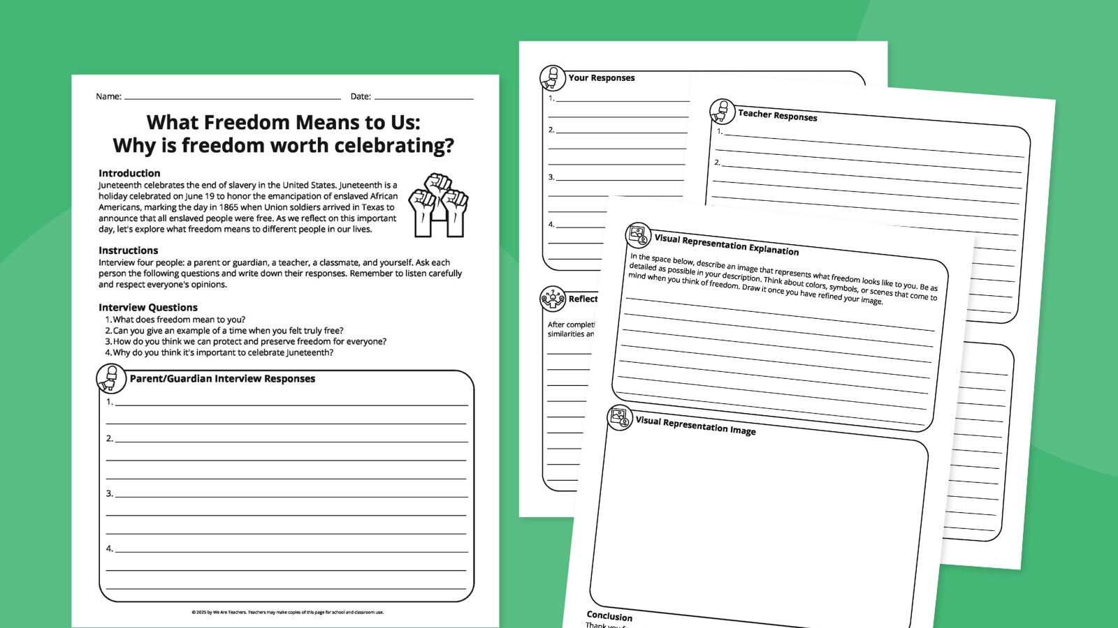 Free Juneteenth Activities Bundle for Students of All Ages