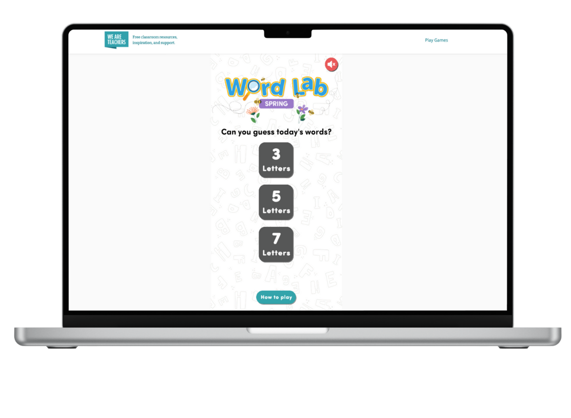 Word Lab is a new word game from We Are Teachers