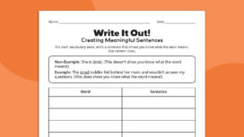 Vocabulary Worksheets: Free Download To Use With Any Word List